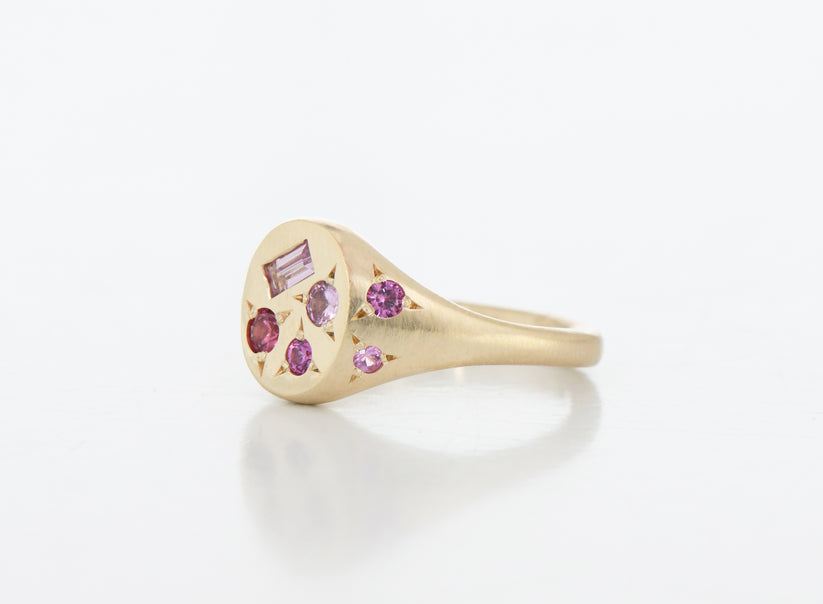 Pink Treasure Ring Gold – Seb Brown