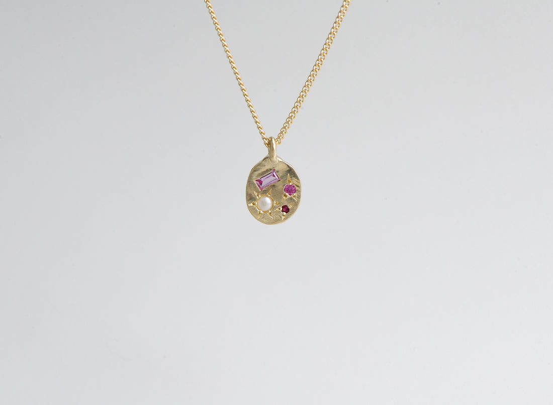 Neapolitan necklace Pink – Seb Brown